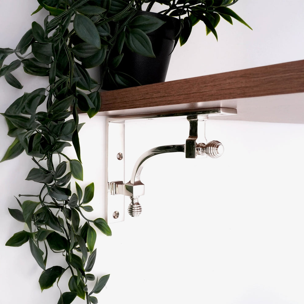 Beehive Small Shelf Bracket Polished Nickel – Infinity Decor