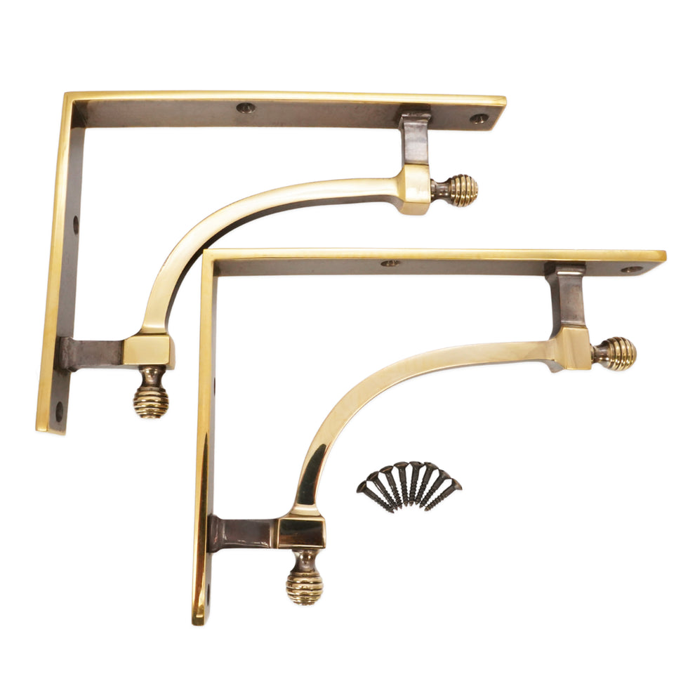 Beehive Large Shelf Bracket Aged Brass – Infinity Decor