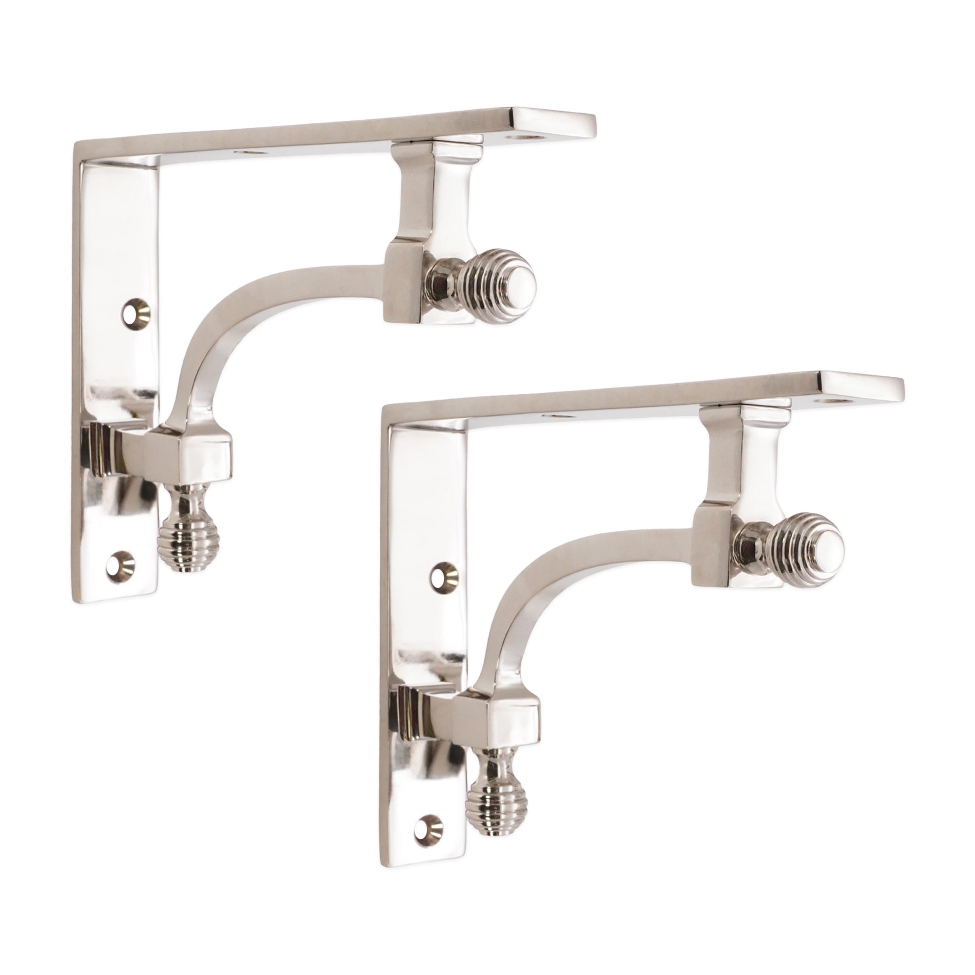 Beehive Small Shelf Bracket Polished Nickel – Infinity Decor