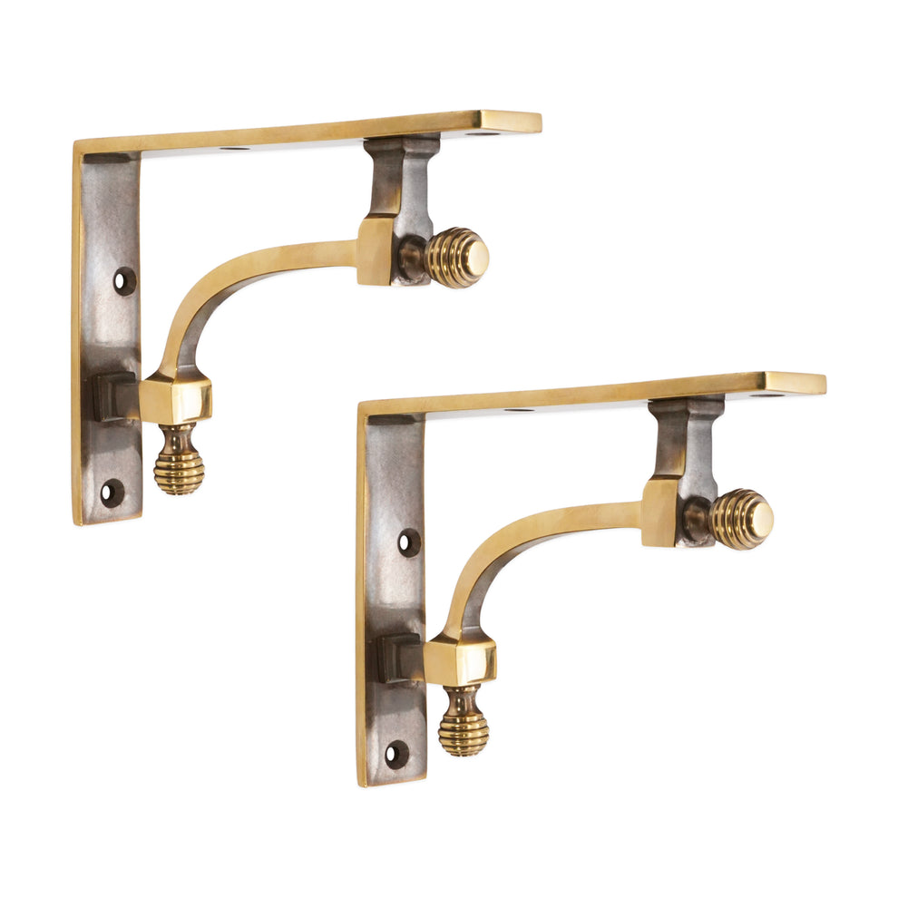 Beehive Small Shelf Bracket Aged Brass – Infinity Decor