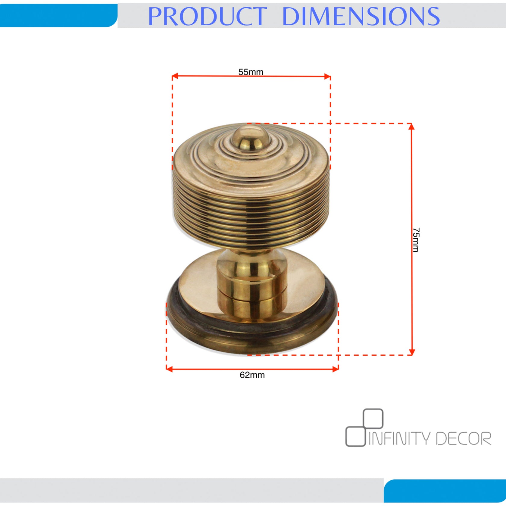Carter Mortice Door Knob Aged Brass – Infinity Decor